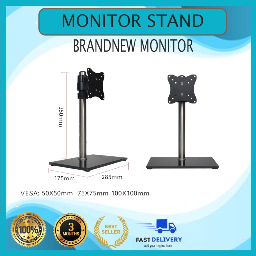 UNIVERSAL MONITOR STAND for TV and MONITORS, VESA Mounting with Free ...