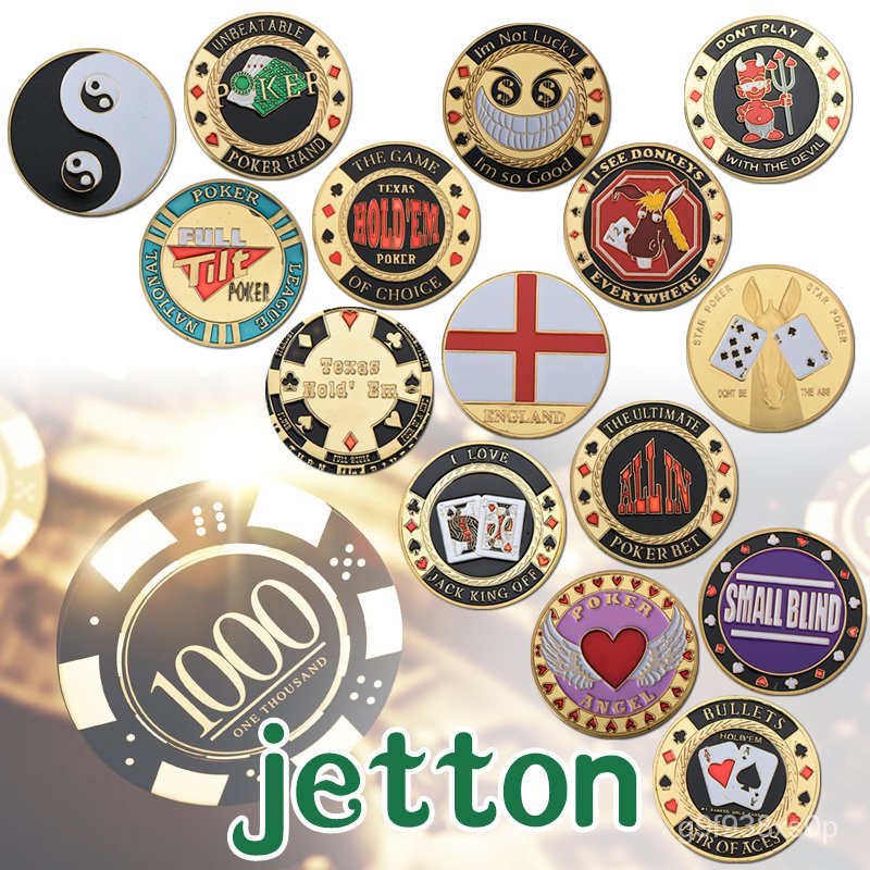 New Poker Card Guard Hand Protector Metal Token Coin with Plastic Cover ...