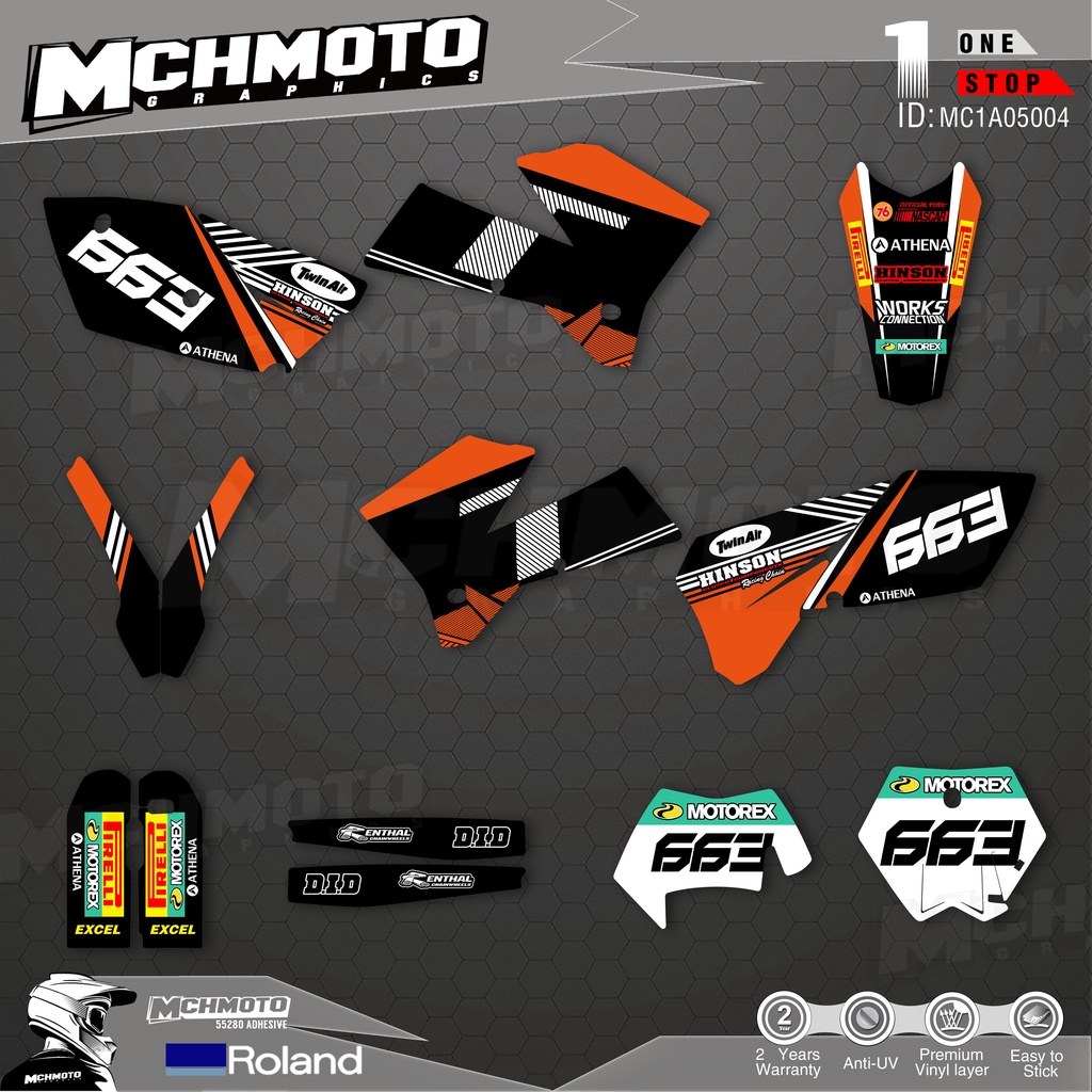 MCH Customized Team Graphics Backgrounds Decals Custom Stickers For 05 ...