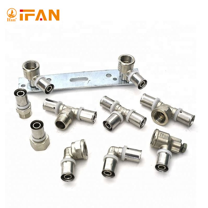 IFAN Manufacturer Wholesale Raccord Multicouche 16 Brass Press Fitting Multilayer PEX Fittings ...