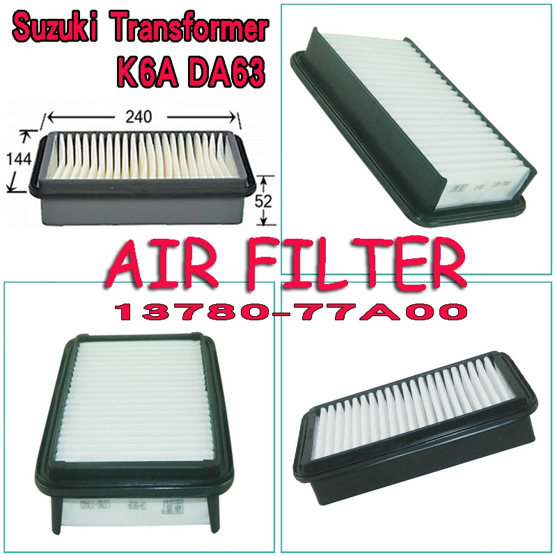Suzuki Every Carry BigeyeTransformer Air Filter Air Cleaner DA52 DA62 ...