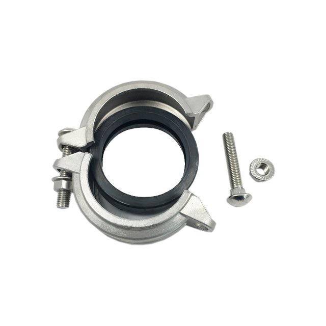 High Pressure CF8M Pipe Clamp fire lock Stainless Steel Grooved ...