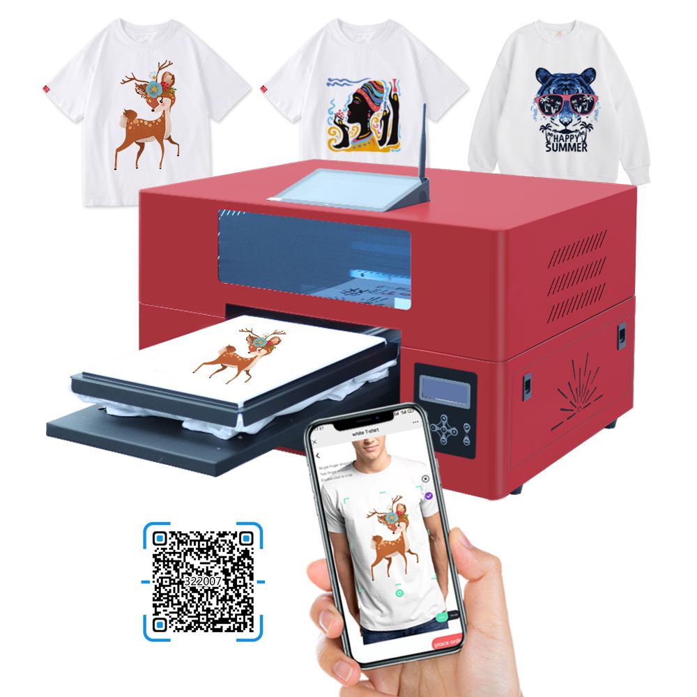 A3 DTG T-shirt Printing Machine Direct Print on Clothes Printer ...