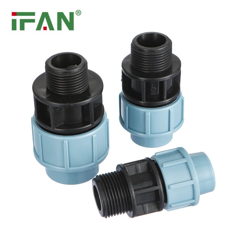 IFAN PP Compression Fittings Male Female Socket Adapter HDPE Pipe Connector HDPE Pipe Fitting ...