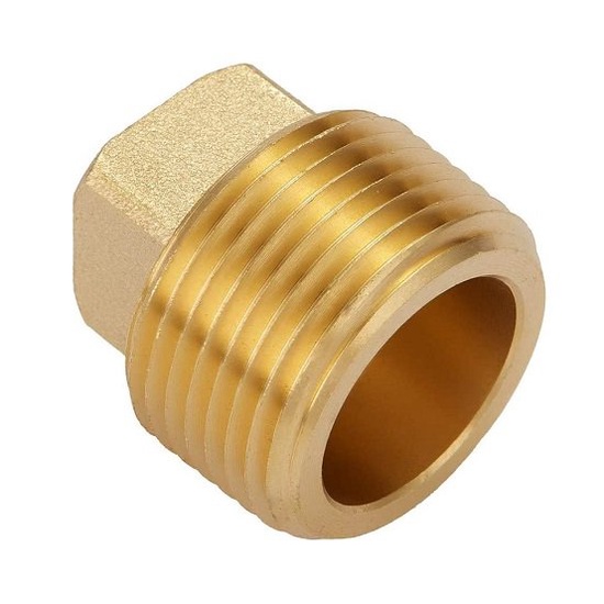 1/2 Inch NPT Male Plug Fittings Brass Cored Plug with Square Head for ...