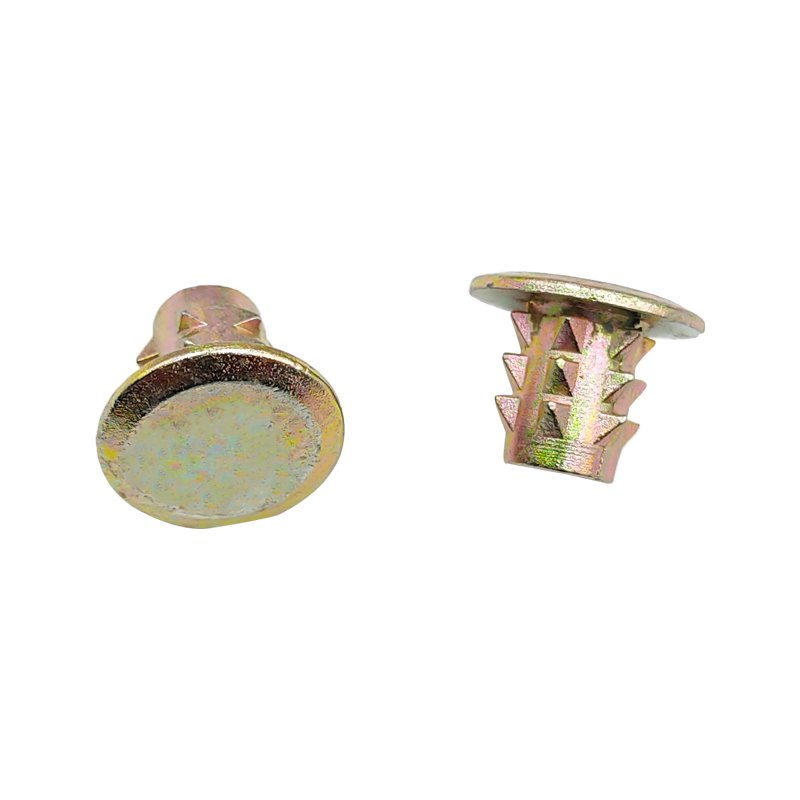 Stainless steel/carbon steel rivet nuts round head insert nuts barbed ...
