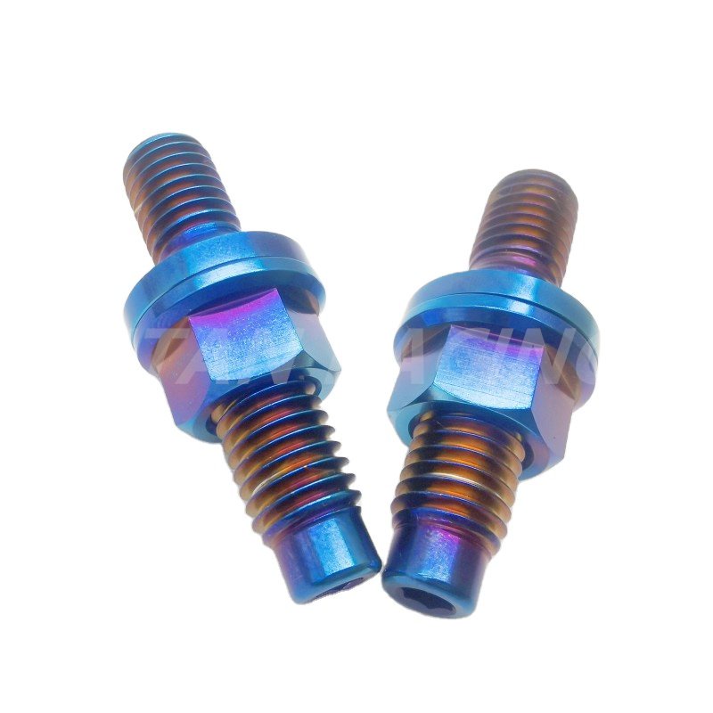 Burnt Blue Grade5 Ti6al4v Titanium Exhaust Manifold Studs Nut Kits M8 M10 | Shopee Philippines