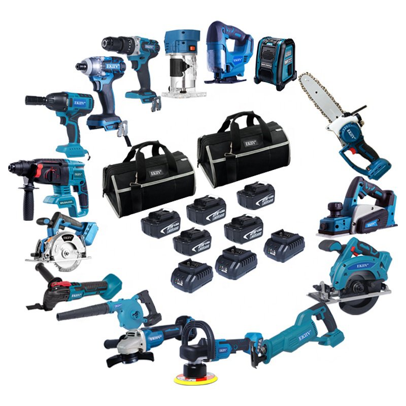 EKIIV Professional Electric Power Drill 16-Tools Set Cordless Tool Kits ...