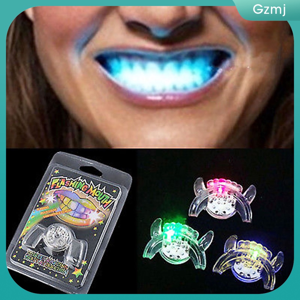 【GZ】Flashing Mouthpiece Flashing Mouth Glows Rubber LED Mouth Piece ...