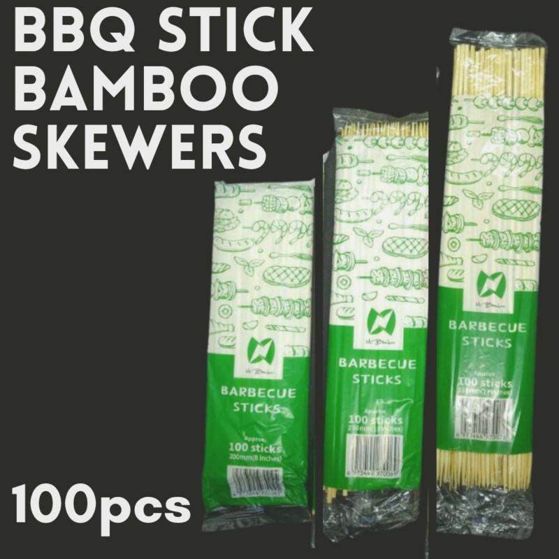 BBQ Sticks Bamboo Skewers 100pcs | Shopee Philippines