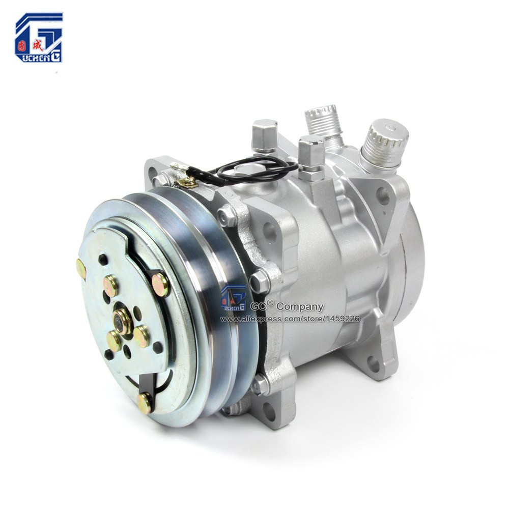 505 Sanden Compressor SD505 5H09 12V / 24V A2 V Belt 125mm Pulley ...