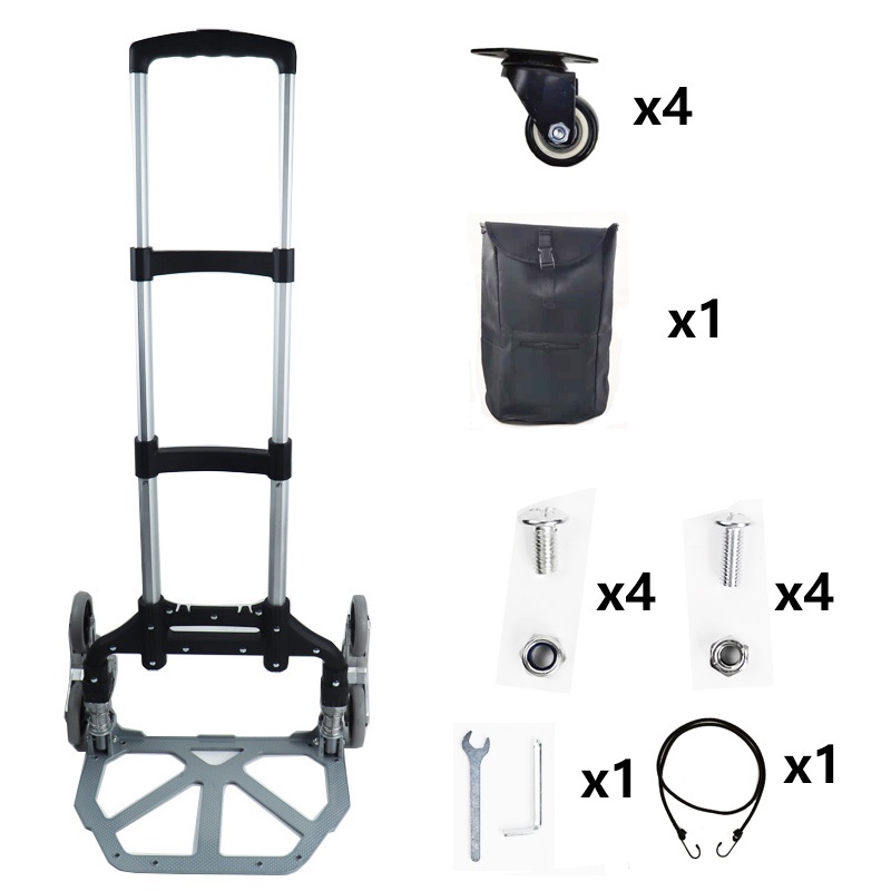 Folding Garden Cart Dolly Portable Stair Climbing Ladder Trolley ...