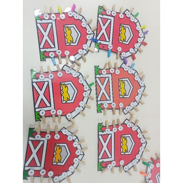 Laminated Matching Letter from A to Z Barn Theme with Peg Set | Shopee ...