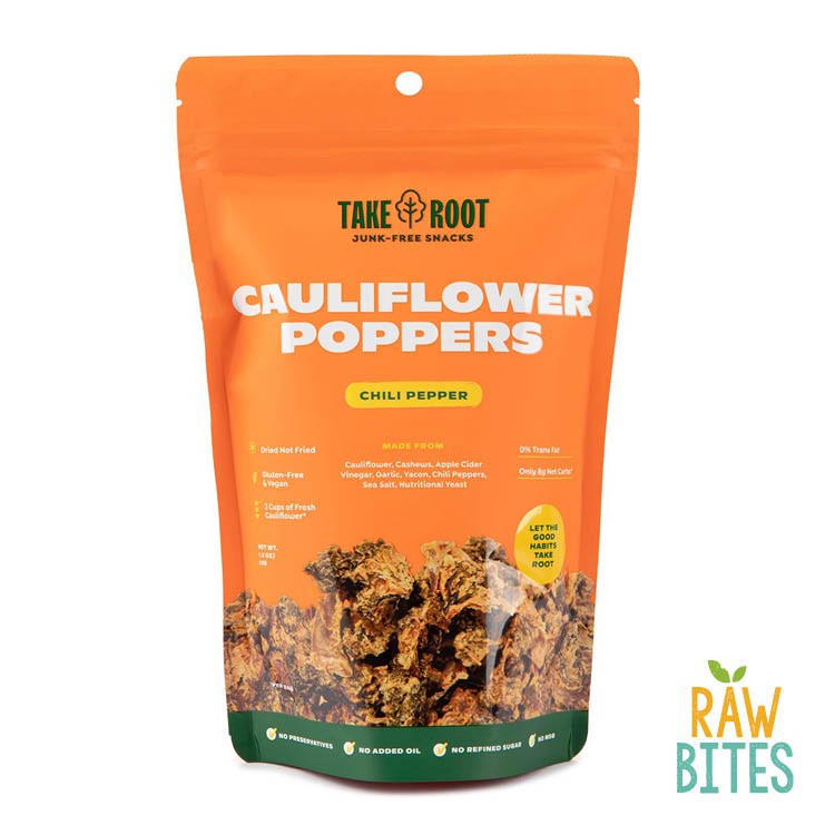 Take Root Spicy Chili Pepper Cauliflower Poppers 55g (No MSG, Gluten ...