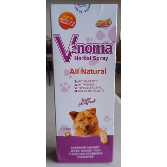 Papi Venoma Anti Parasitic / Antifungal Dogs & Cats Herbal Spray 120ml ...