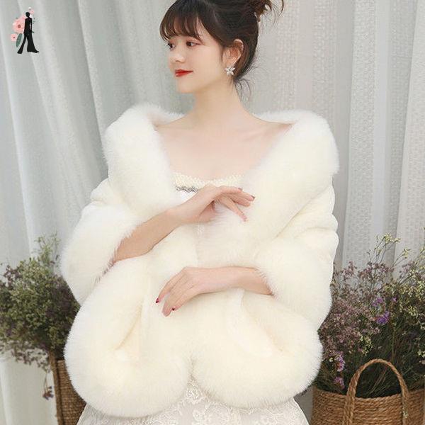 FAUX FUR Shawl Prom Bridal New mink fur coat 2023 Hi Mama Winter Bride ...