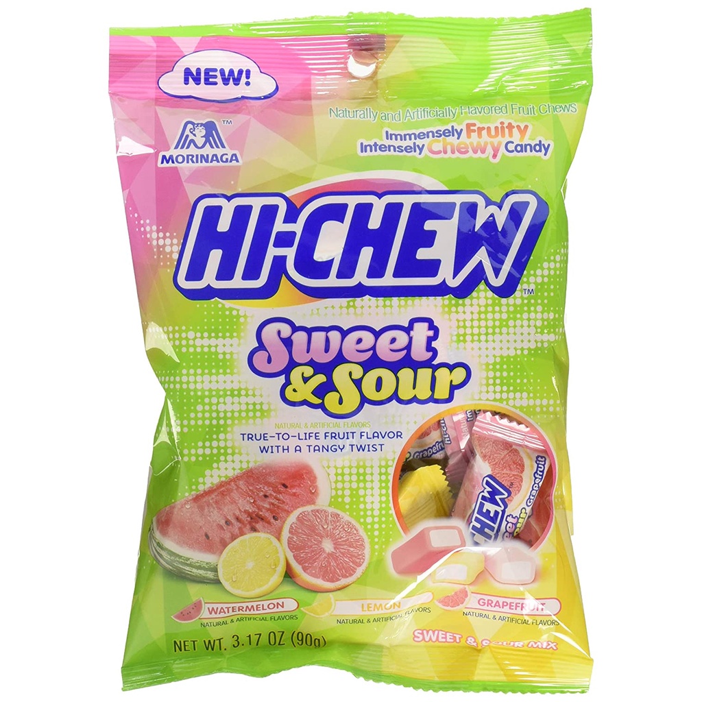 ♟Hi-Chew Sweet & Sour mix chewy candy watermelon / lemon / grapefruit ...