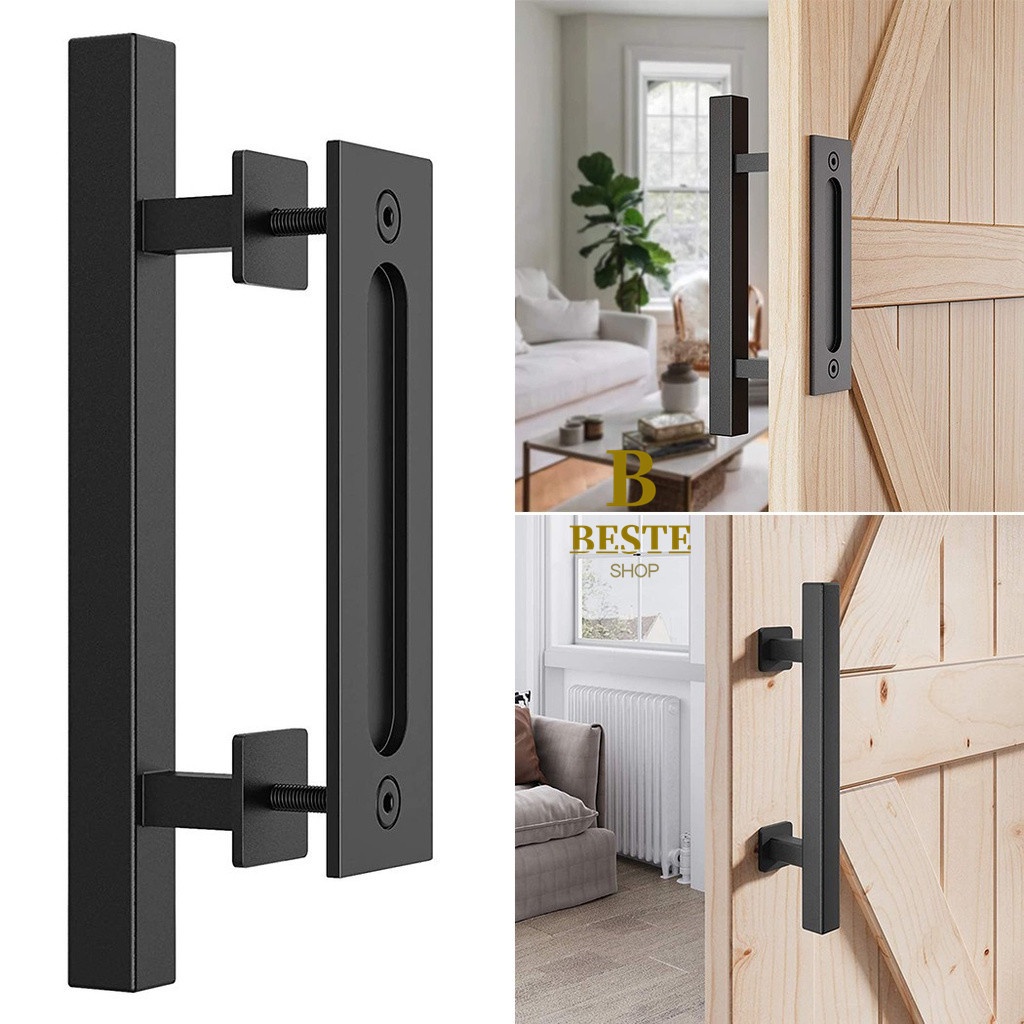 Sliding Barn Door Handle Industry Style Pull and Flush Door Handle ...