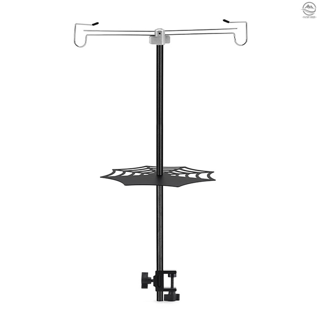 ﺴ۞♦Aluminum Folding Light Stand Table Clamp & Ground Insert Lamp Pole ...