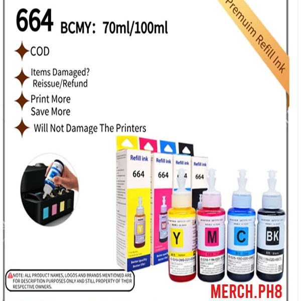 ♕70ml Epson 664 Ink Refill Compatible Epson 664 Ink For Epson L120 L110 ...