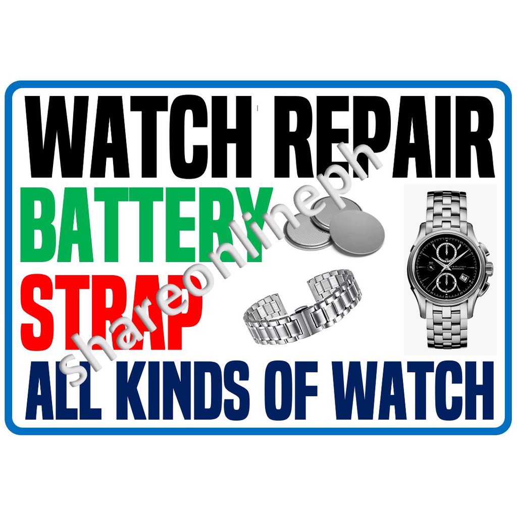 Laminated Signages Watch Repair Sticker Signage PVC Sign Boards Watch ...