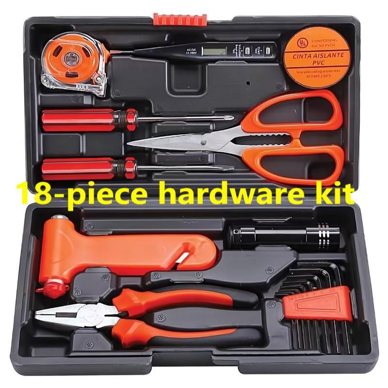 18 Gift Household Tools Combination Set Hardware Tool Kit Car Survival ...
