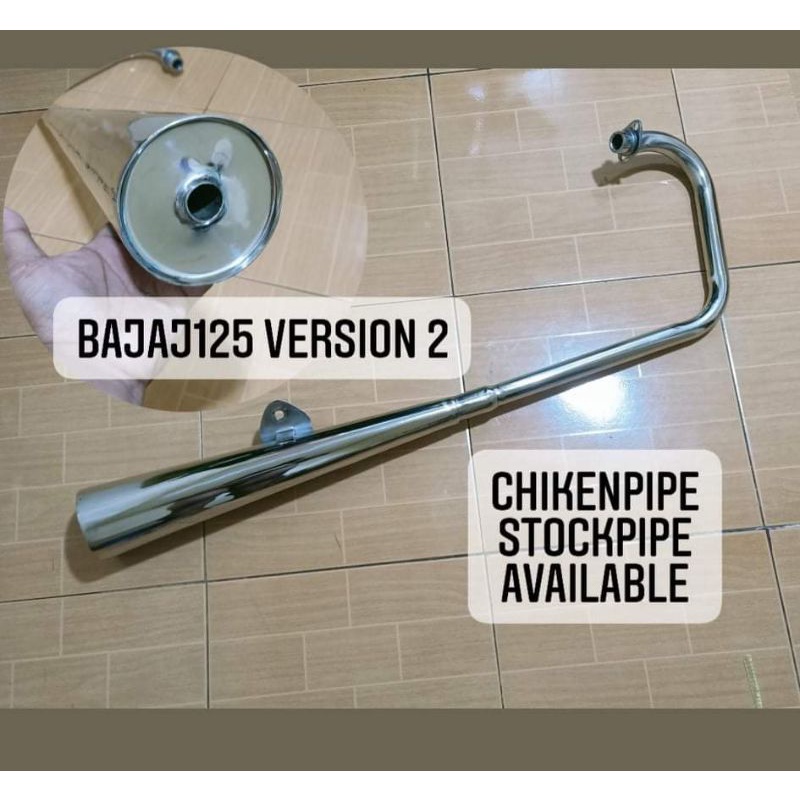 ☬ct125 bajaj Version2(New Model) stainless chicken pipe dual tube ...