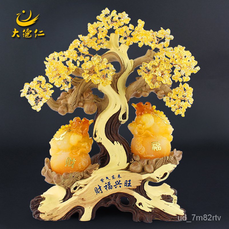 LN6N Opening Crafts Decoration Kernel Golden Toad Tree Gift Shop Dade ...