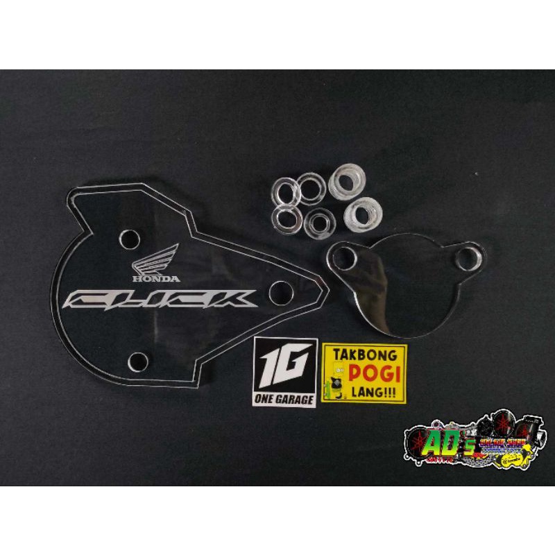 CLICK 125i / 150i V2 / V3 • CVT Pulley & Radiator Acrylic Cover • Plug ...