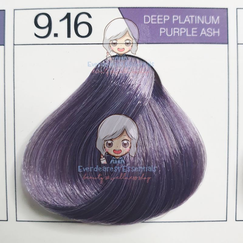 ♚9.16 9/16 DEEP PLATINUM PURPLE ASH BREMOD HAIR COLOR CREAM ONLY ...