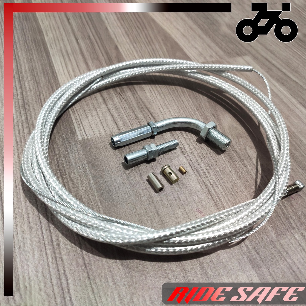 DOMINO MOTORCYCLE UNIVERSAL THROTTLE CABLE SILVER / ALL MIO / CLICK ...