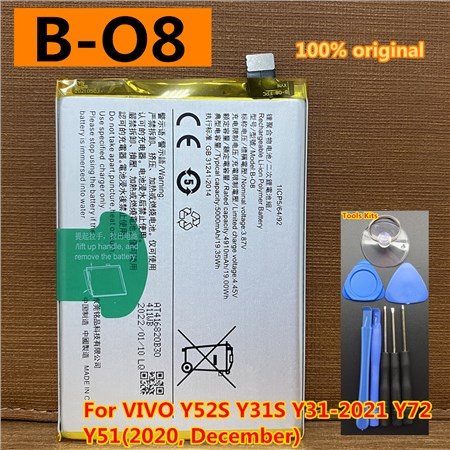 New Original B-O8 5000mAh Battery For Vivo Y52S Y31S Y31-2021 Y72 Y51 ...