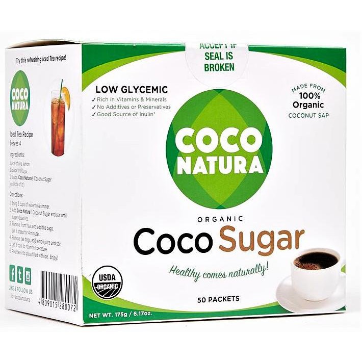 Coco Natura Organic Coco Sugar Box (50 sachets) | Shopee Philippines
