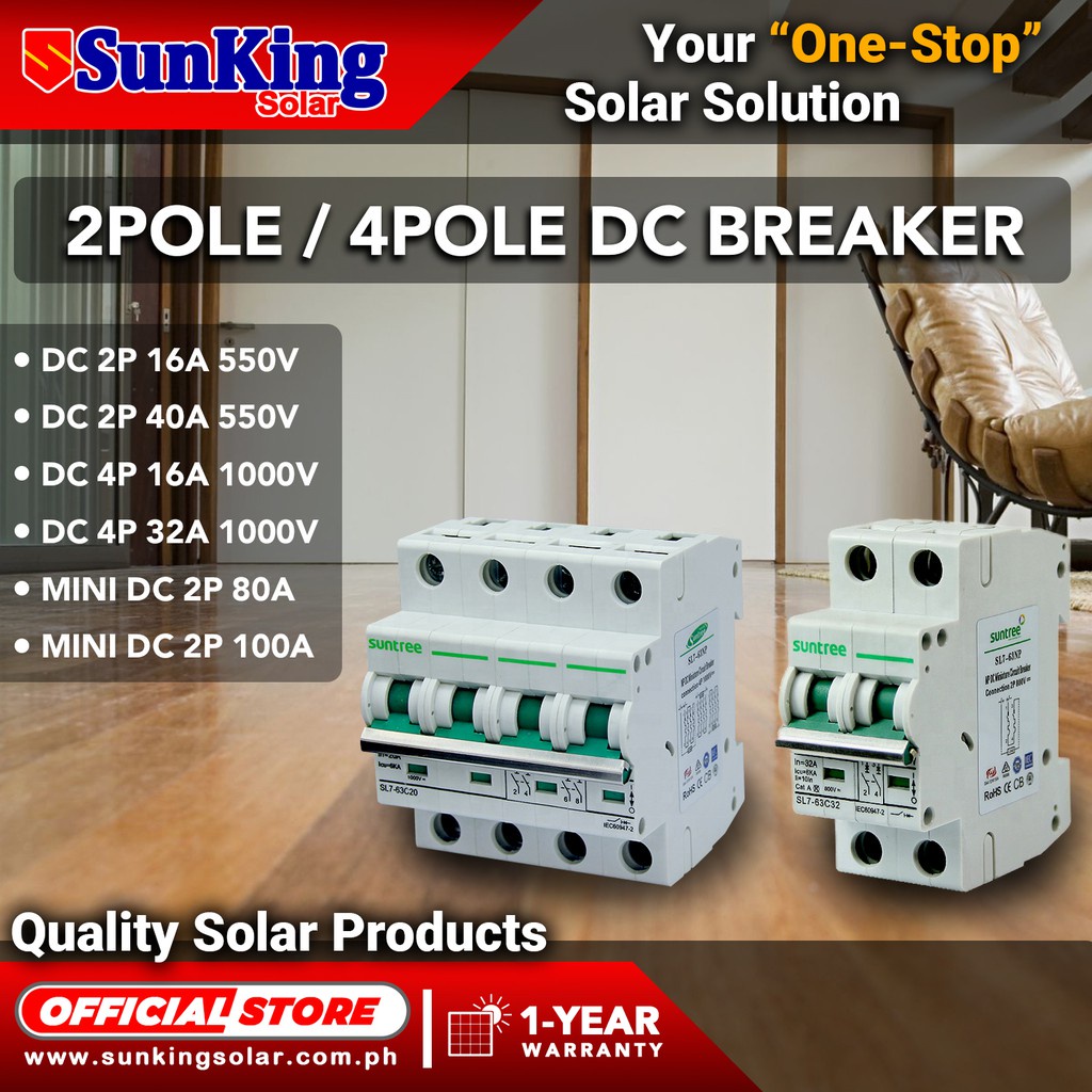 ♟Suntree DC Circuit Breaker 2pole 4pole 1000volts 1kv Minature Din Rail ...