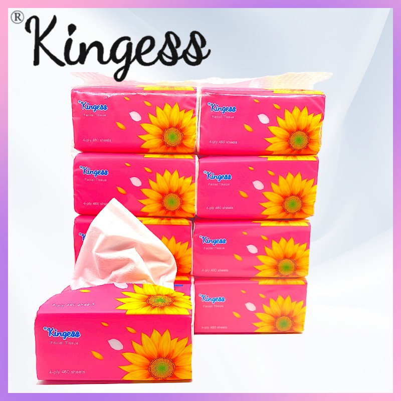 Kingess 4Ply 460 Sheets Facial Tissue Interfolded Paper Tissue Paper ...