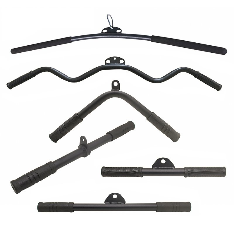 Home Gym Lat Pull Down Bar Pulley Cable Machine Attachments Triceps ...