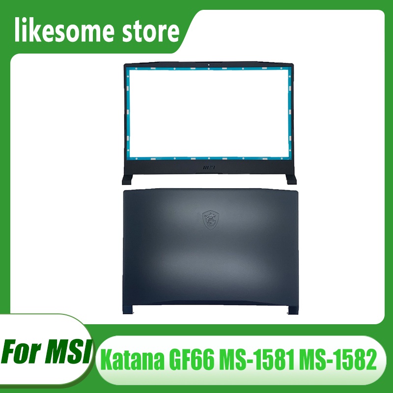 New Laptop LCD Back Cover/Front Bezel Top Case For MSI Katana GF66 MS-1581 MS-1582 Black ...