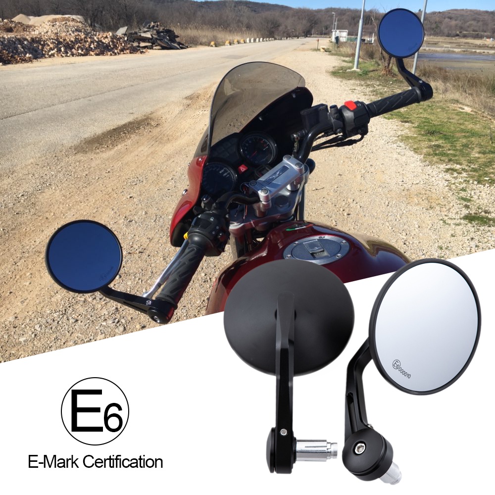 ∈☁motorcycle Handlebar Bar End Mirrors Rearview Mirror Universal 7 8