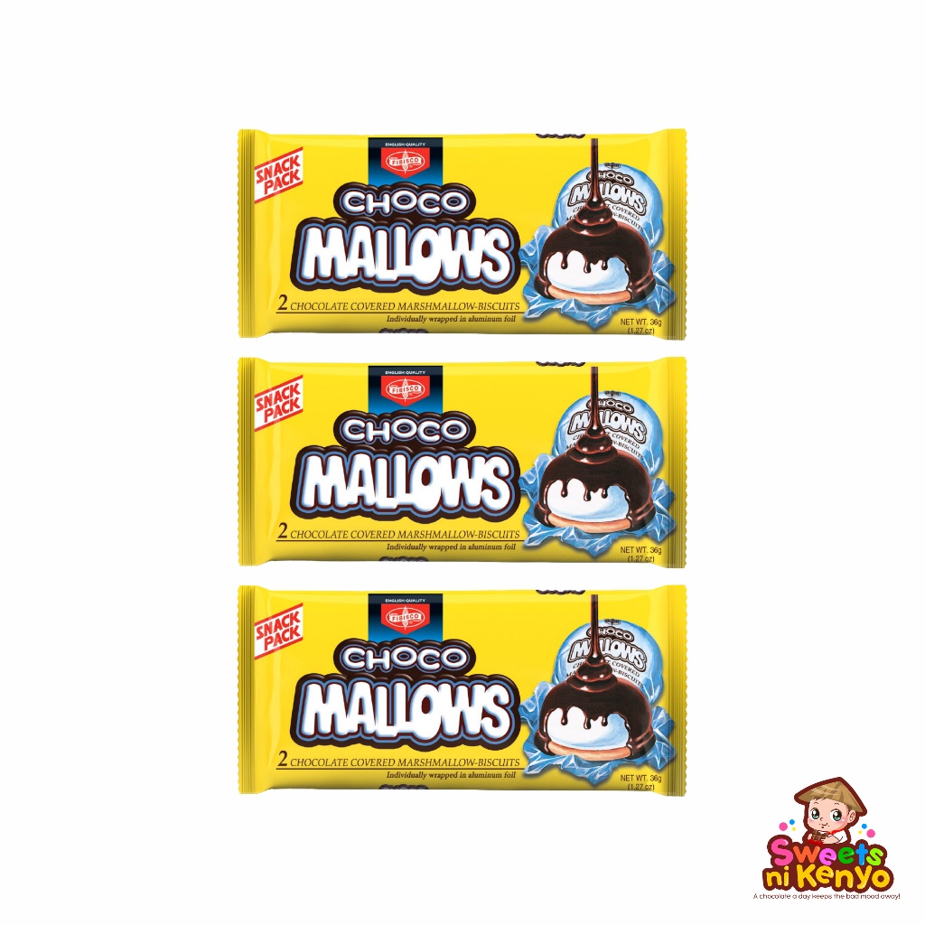 BUNDLE OF 3] Fibisco Choco Mallows Snack Pack 36g | Shopee Philippines