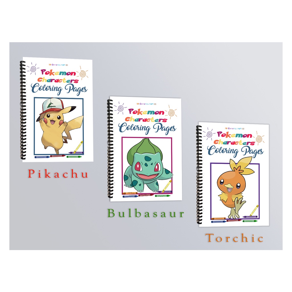 ۩A4 size Pokémon Characters Coloring book (copy the color) | Shopee ...
