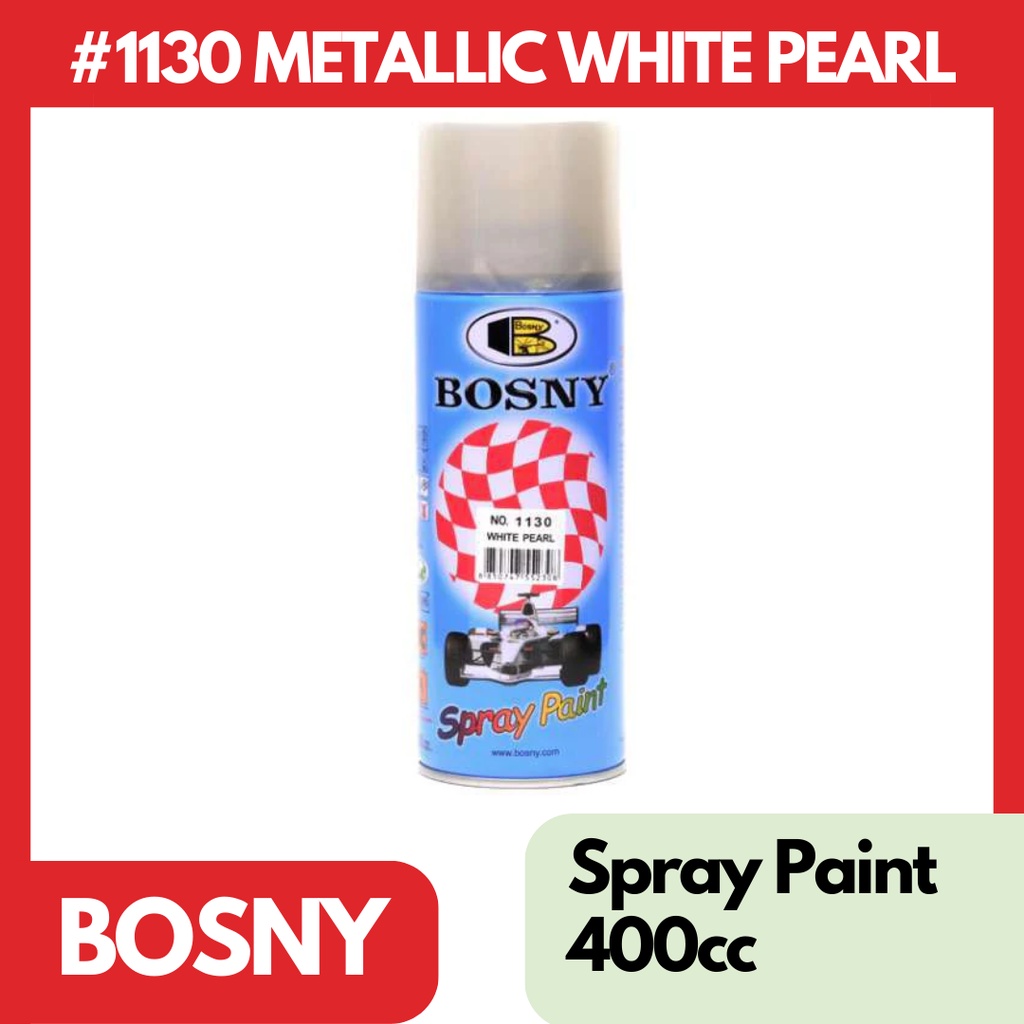 Bosny #1130 Metallic White Pearl Original Acrylic Spray Paint 400cc ...