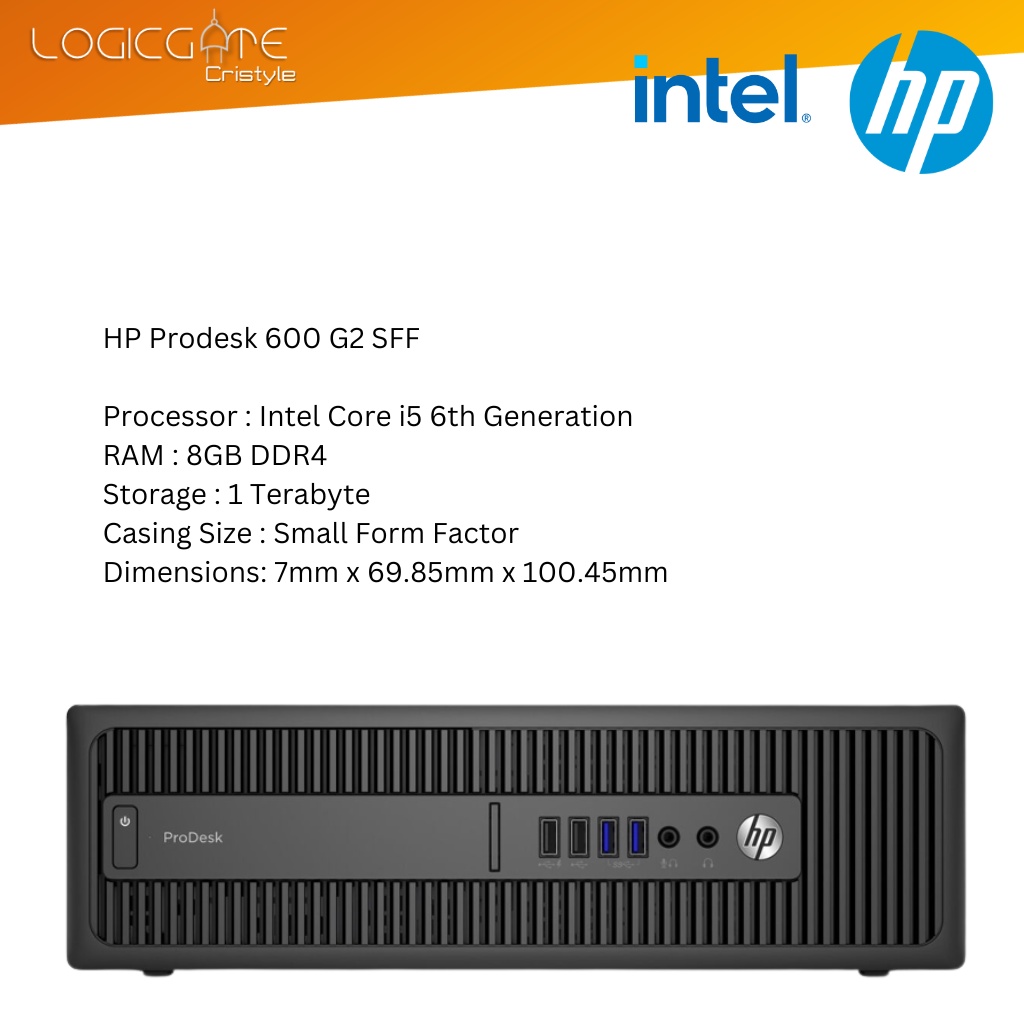 HP Prodesk 600 g2 SFF i5 6thgen 8gb ddr4 1TB hdd (Intel 6th Generation ...