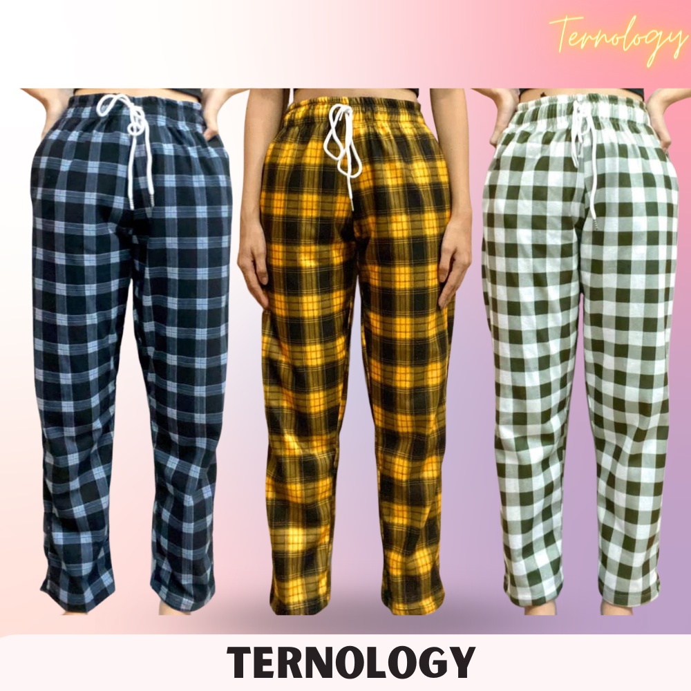 PRANELA PLAID PANTS CHECKERED PAJAMA COTTON| ADULT PRANELA PAJAMA ...