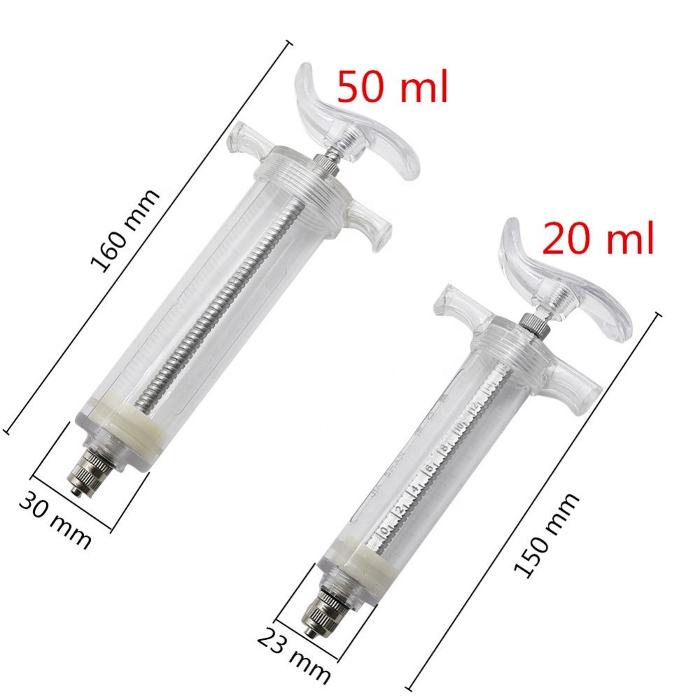 10/20/30ML Animal Syringe with 1 Dozen Stainless Needles for Pig Farm ...