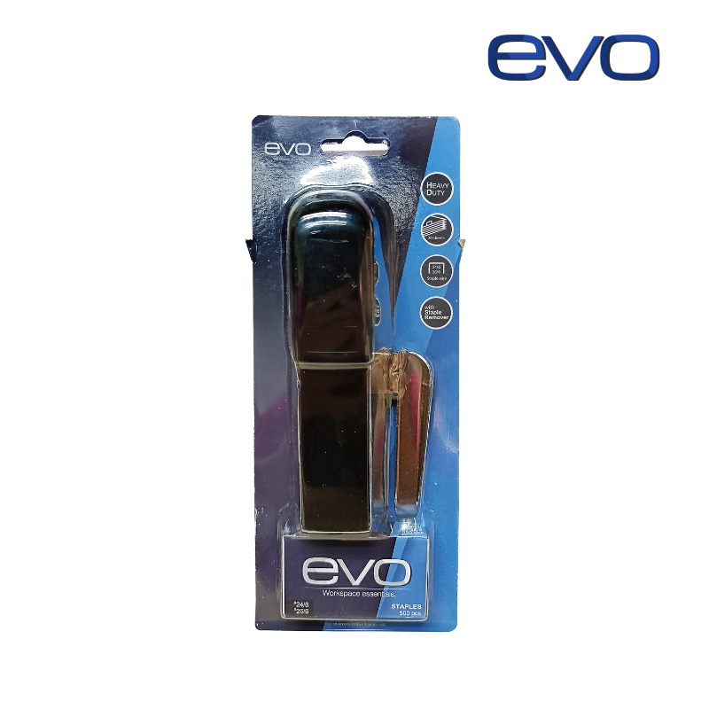 EVO Heavy Duty Stapler - Black No.26/6 (with staple wires and remover ...