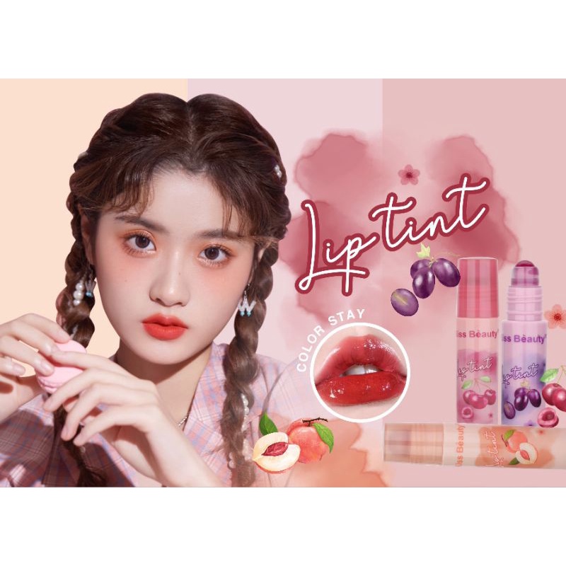 3 Colors kiss beauty Waterproof Long Lasting Matte Fruit Roll on Lip ...