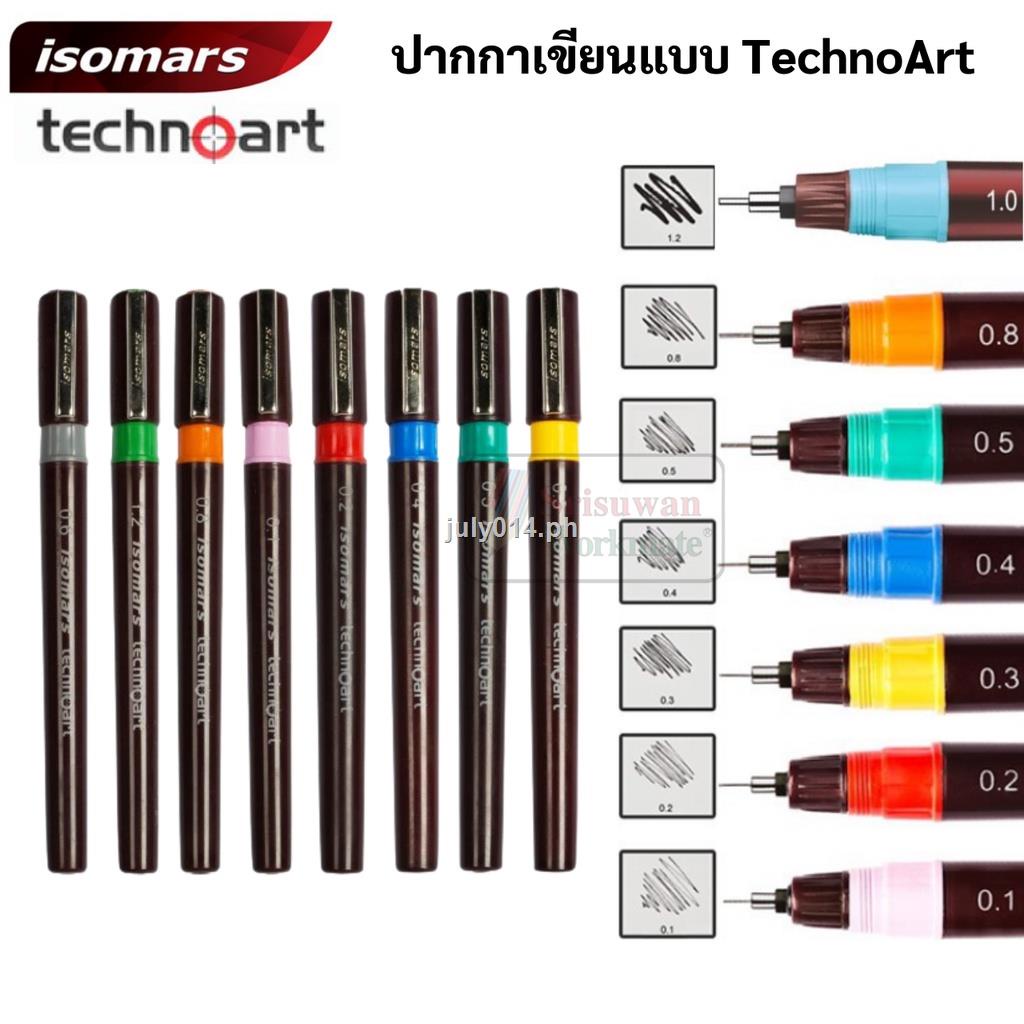 Needle Tip Writing Pen TechnoArt by Isomars Refillable Ink. Can Be Used ...