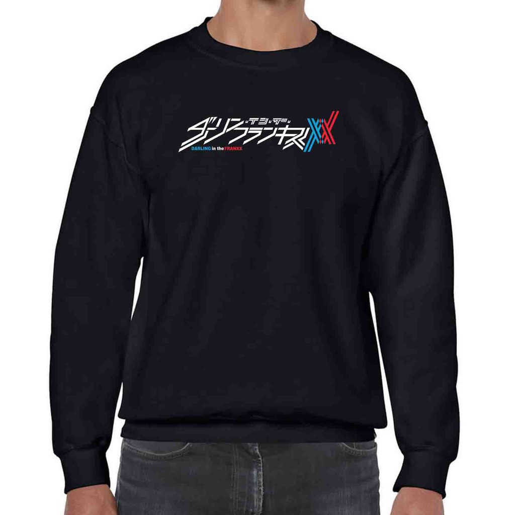 iGPrints Darling in the Franxx Logo Anime Design Sweatshirt (Black ...