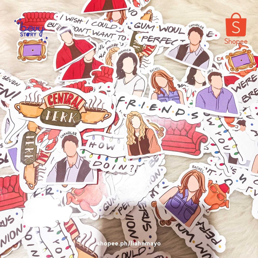 BevyStory | Friends Sitcom Fanart Stickers Sticker Set for Journals and ...