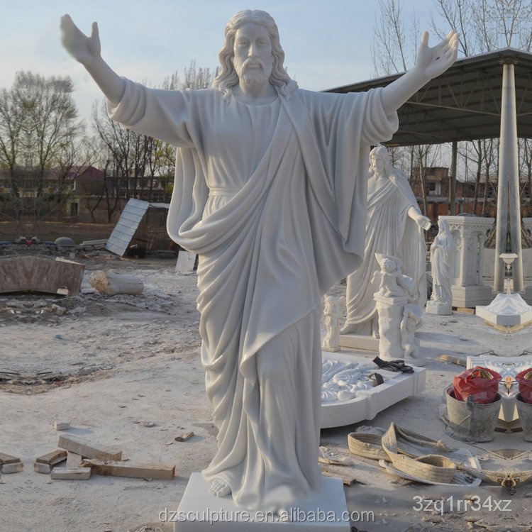 Church Classical Religious Catholic Christ Life Size White Marble Stone ...